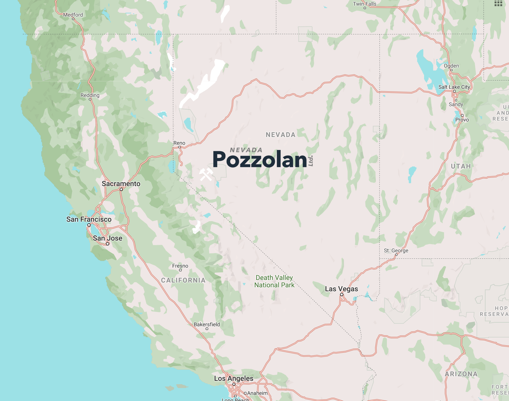 Location & Infrastructure – Nevada Pozzolan Ltd